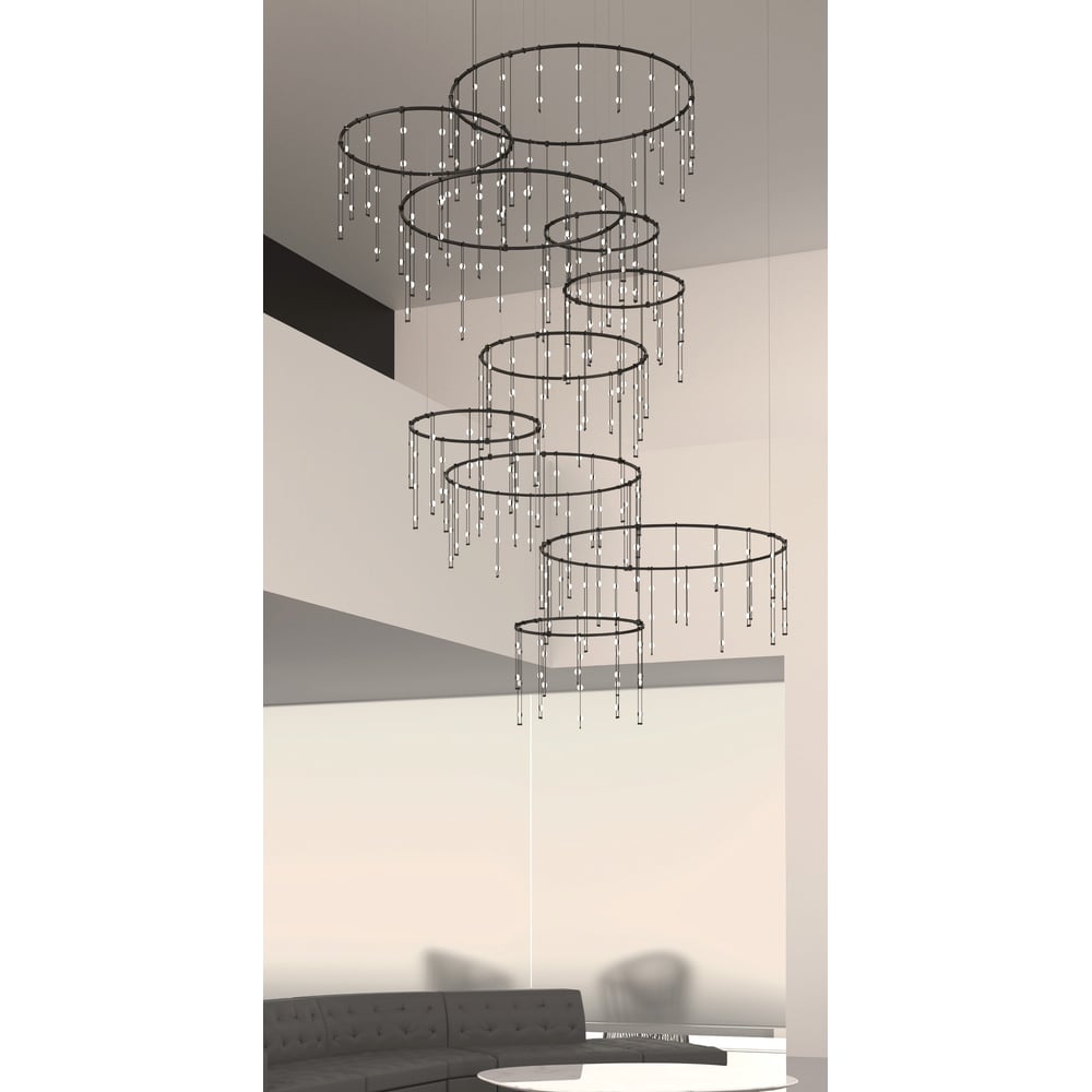 Sonneman Suspenders Vertical Ring Matrix Pendant with Ladder Lights ...