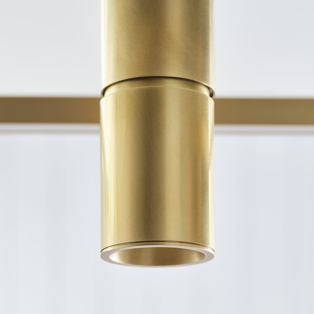 Visual Comfort Modern Stagger Halo Linear Suspension | Lightopia