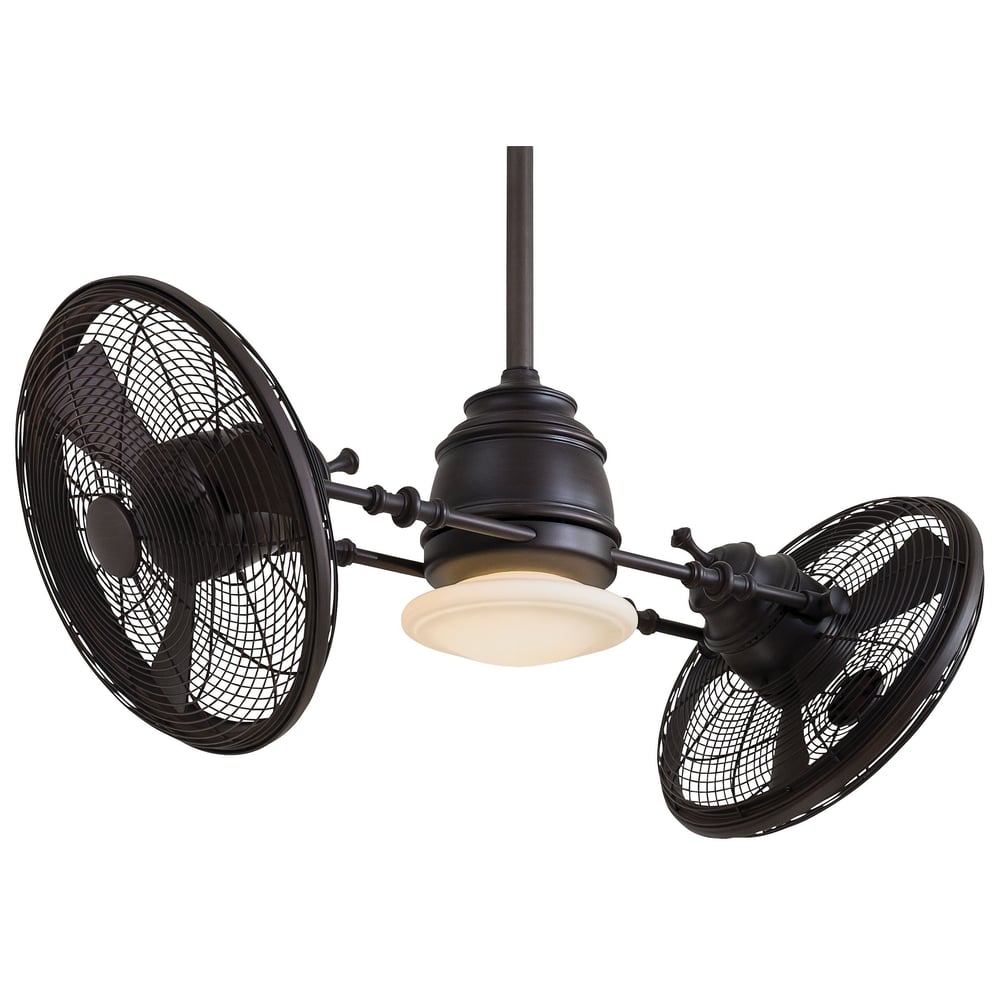 Minka Aire Vintage Gyro Twin Ceiling Fan with Light | Lightopia