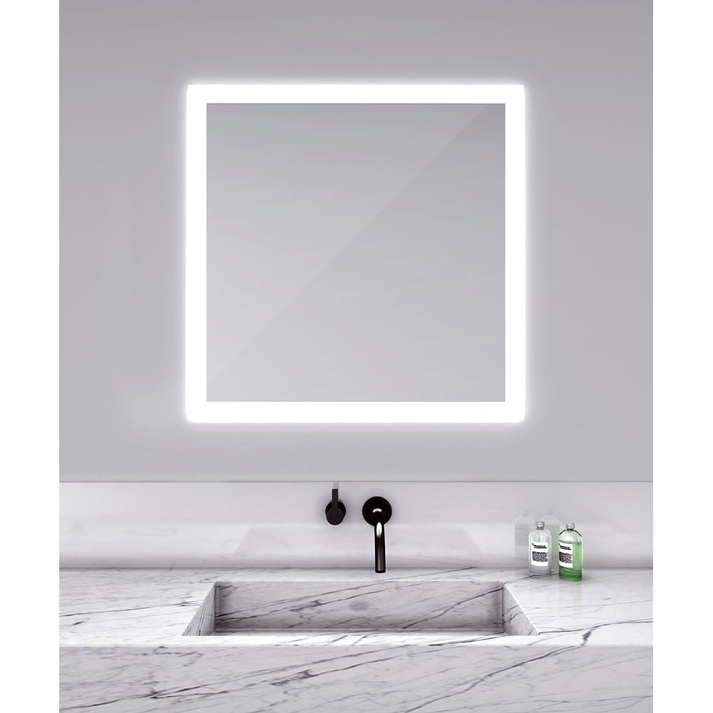 Electric Mirror Silhouette Square Lighted Mirror | Lightopia
