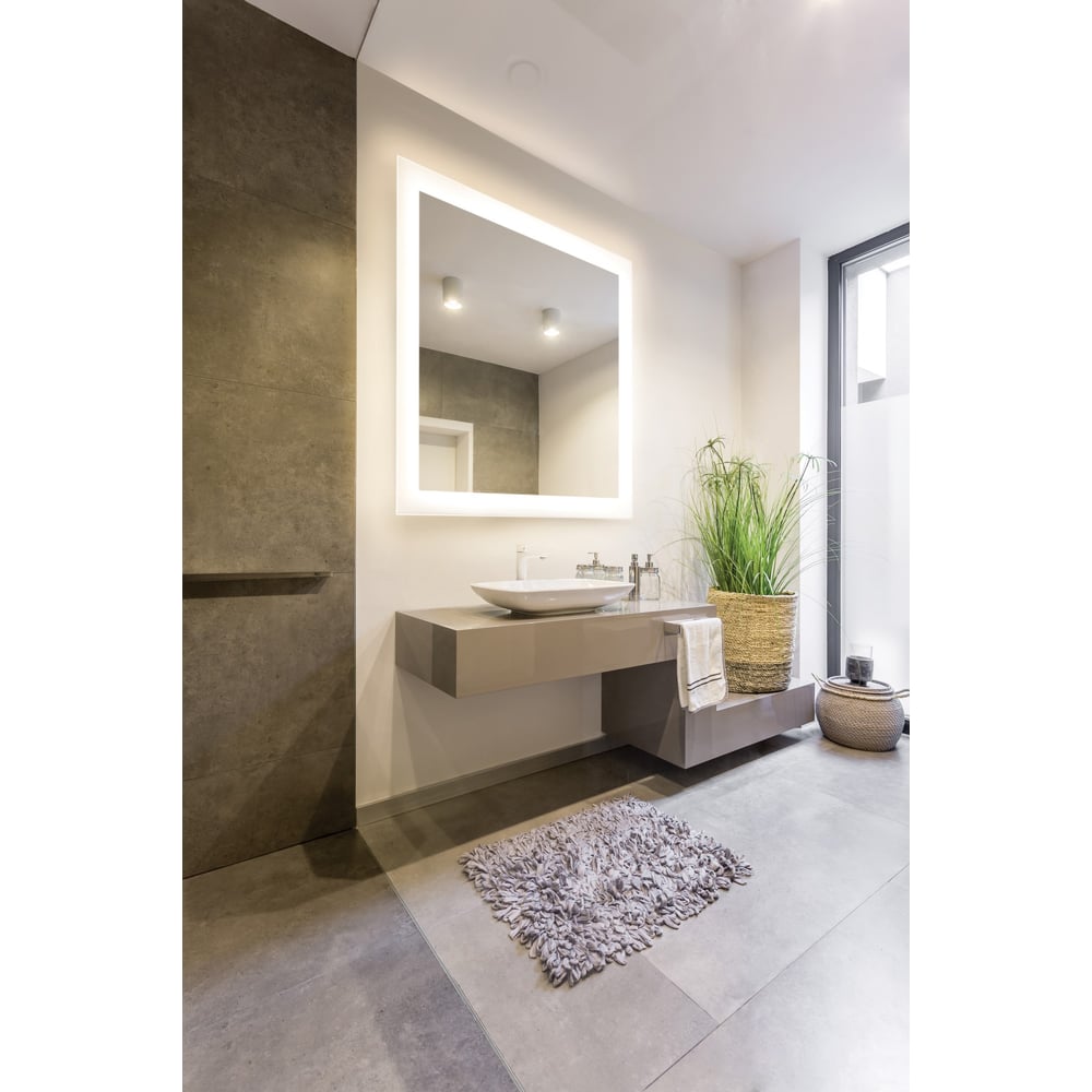 Electric Mirror Silhouette Square Lighted Mirror | Lightopia