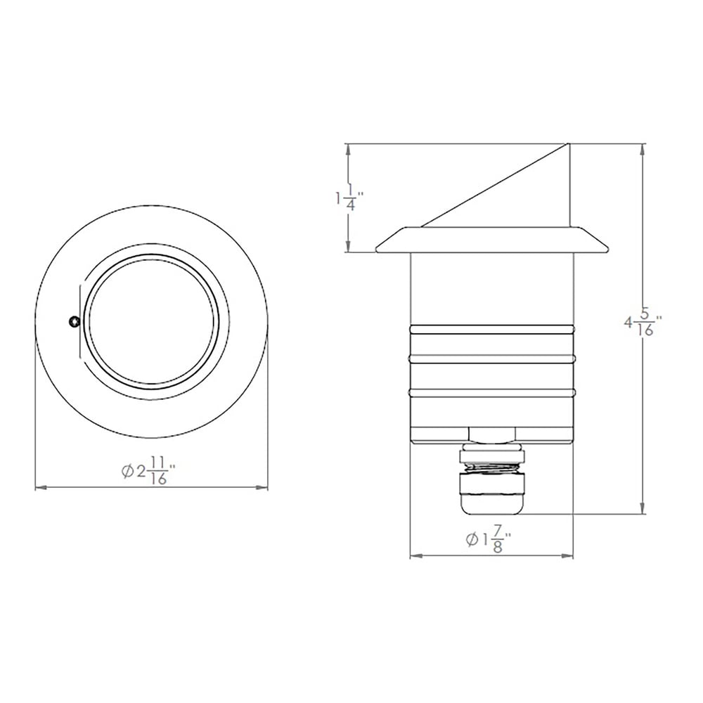 WAC Lighting 12V Round Shroud Top Inground Light | Lightopia