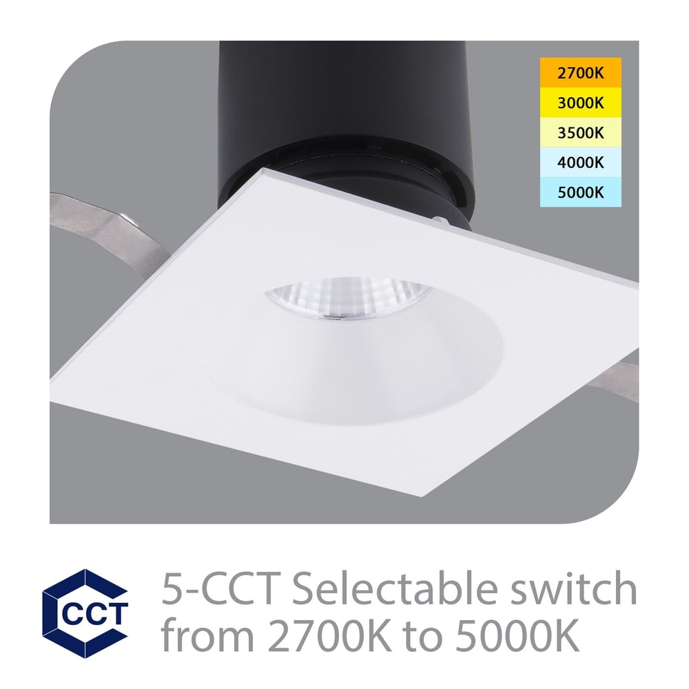 WAC Lighting Patriot 3" Color Select Square Recessed Light | Lightopia