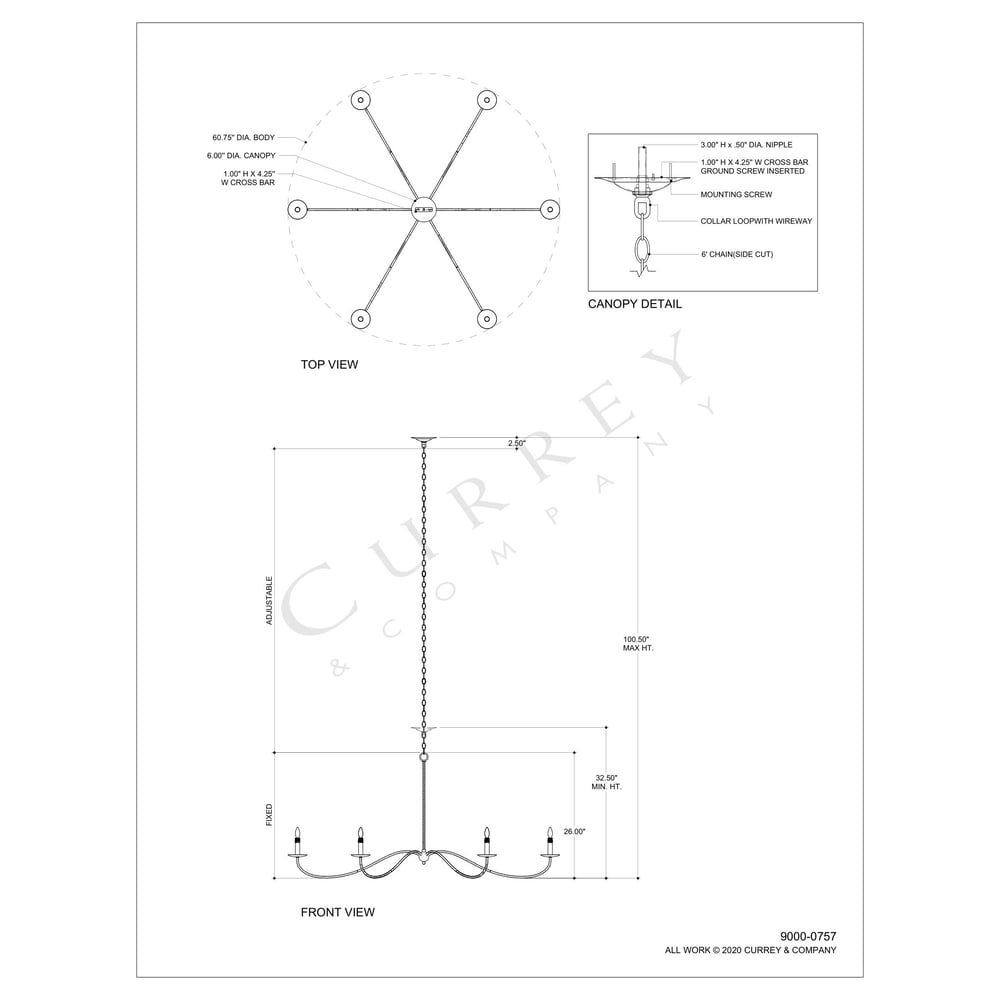 Currey & Company Saxon Rattan Chandelier | Lightopia