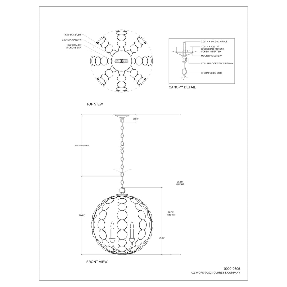 Currey & Company Tartufo Coco Shell Chandelier | Lightopia