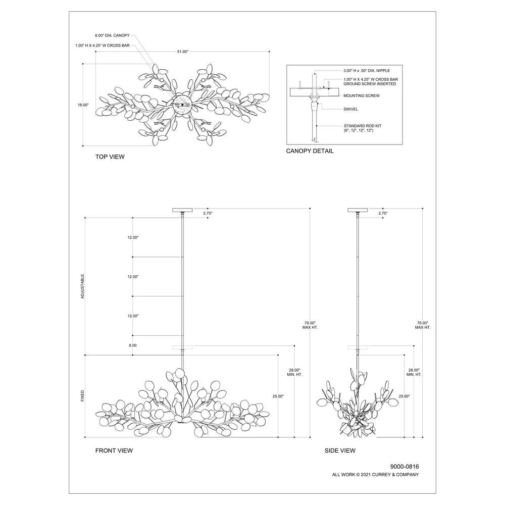 Currey & Company Lunaria Chandelier | Lightopia
