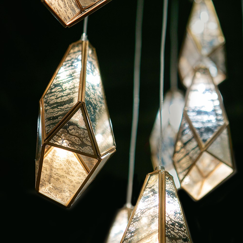 Currey & Company Glace Multi-Light Pendant | Lightopia