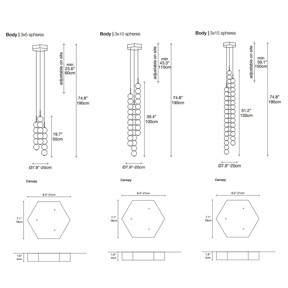 Terzani Abacus 3-Light Multi-Light Pendant | Lightopia