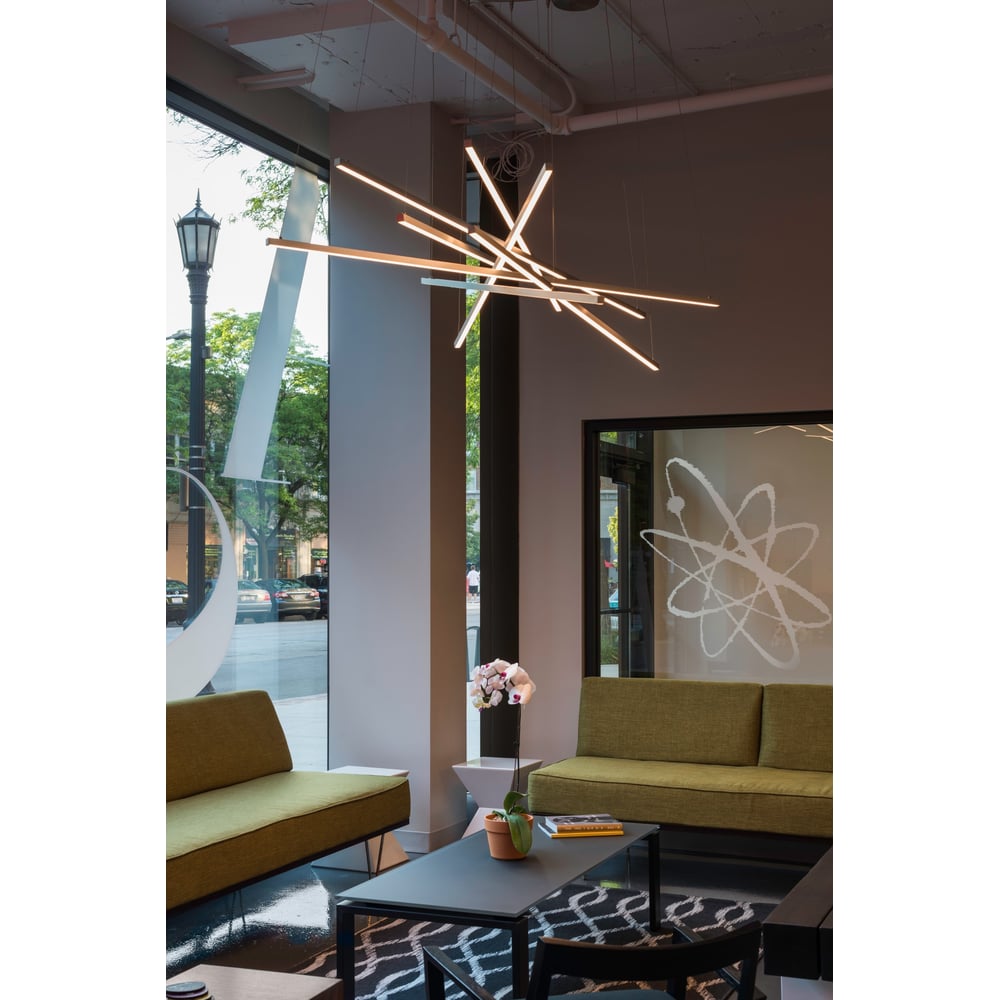 PureEdge Lighting Pix Sticks Cirrus Chandelier with Remote Power ...