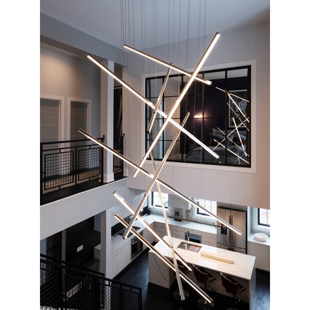 PureEdge Lighting Pix Sticks Cirrus Chandelier with Remote Power ...