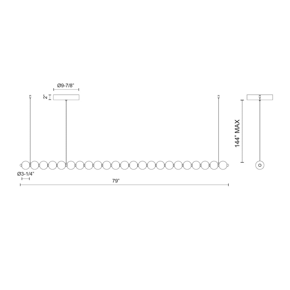 Alora Lighting Akoya Linear Chandelier | Lightopia