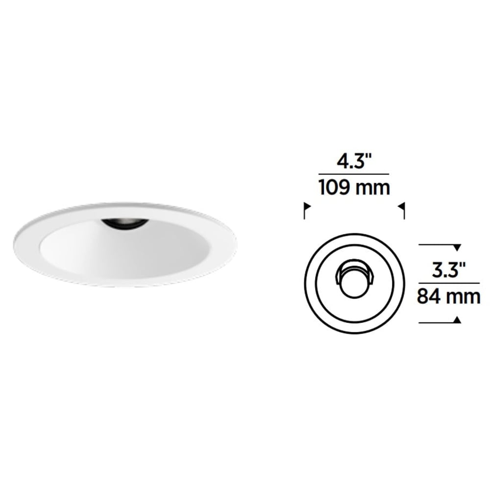 Visual Comfort Architectural Entra CL 3" Round Flanged Adjustable Trim | Lightopia