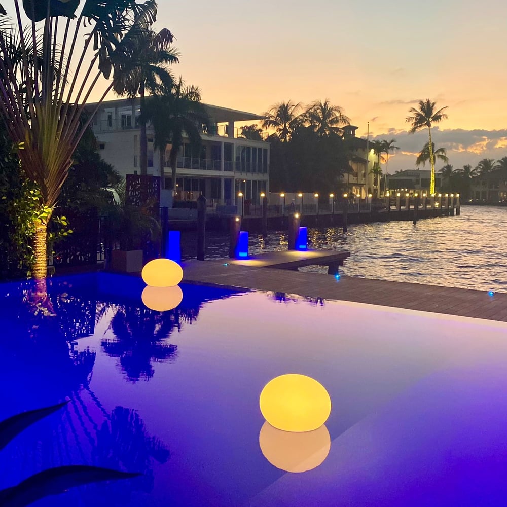 Smart & Green Flatball Portable Bluetooth LED Floating Pool Light ...