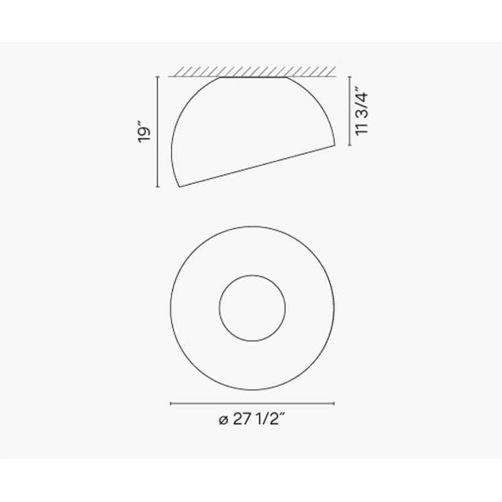 Vibia Duo Angled Inverted Bowl Ceiling Light Fixture | Lightopia