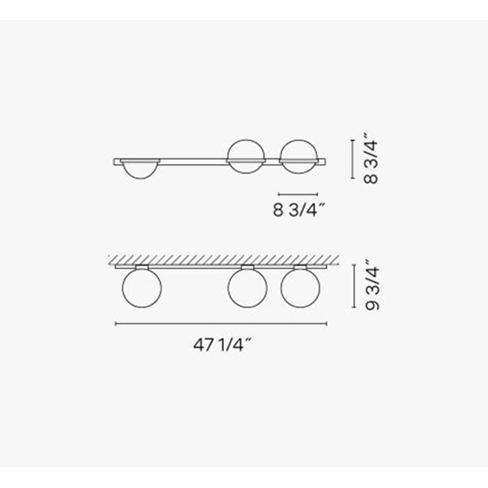 Vibia Palma Multi Globe Wall Sconce with Planter | Lightopia