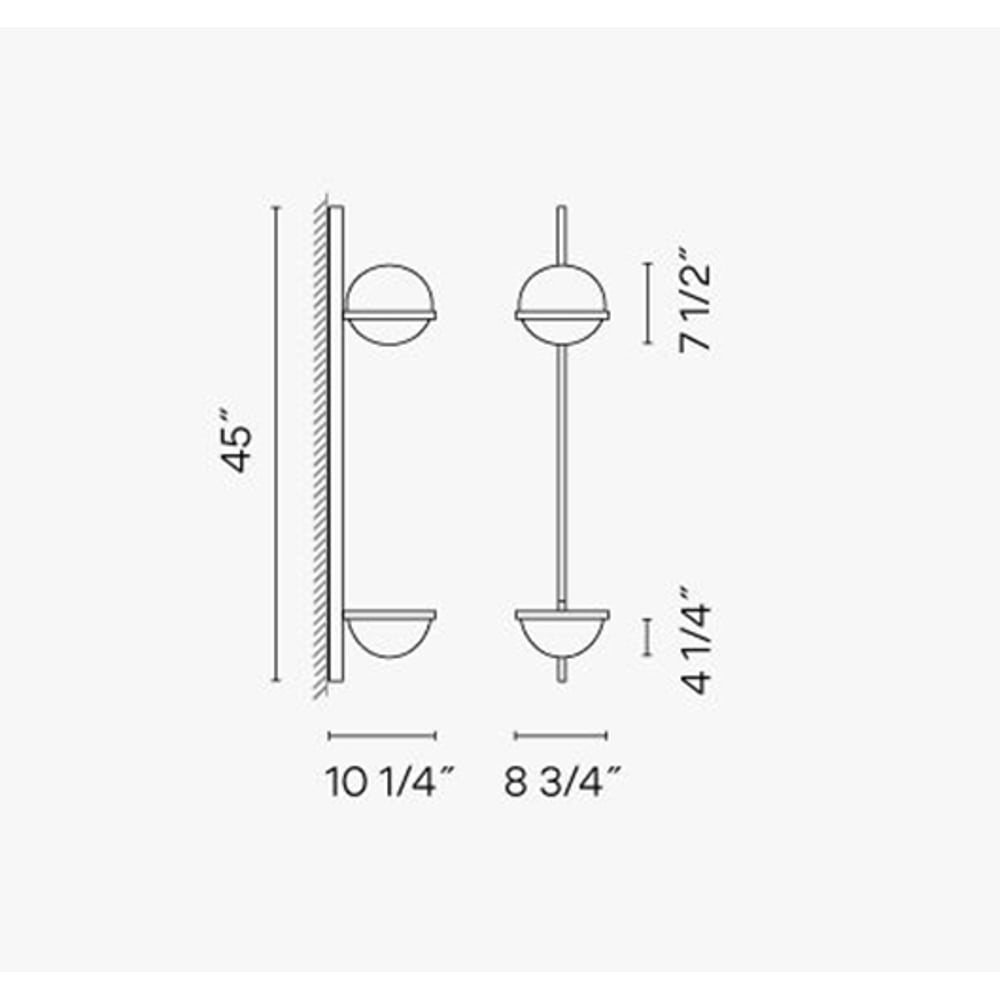 Vibia Palma Vertical Wall Sconce with Planter | Lightopia