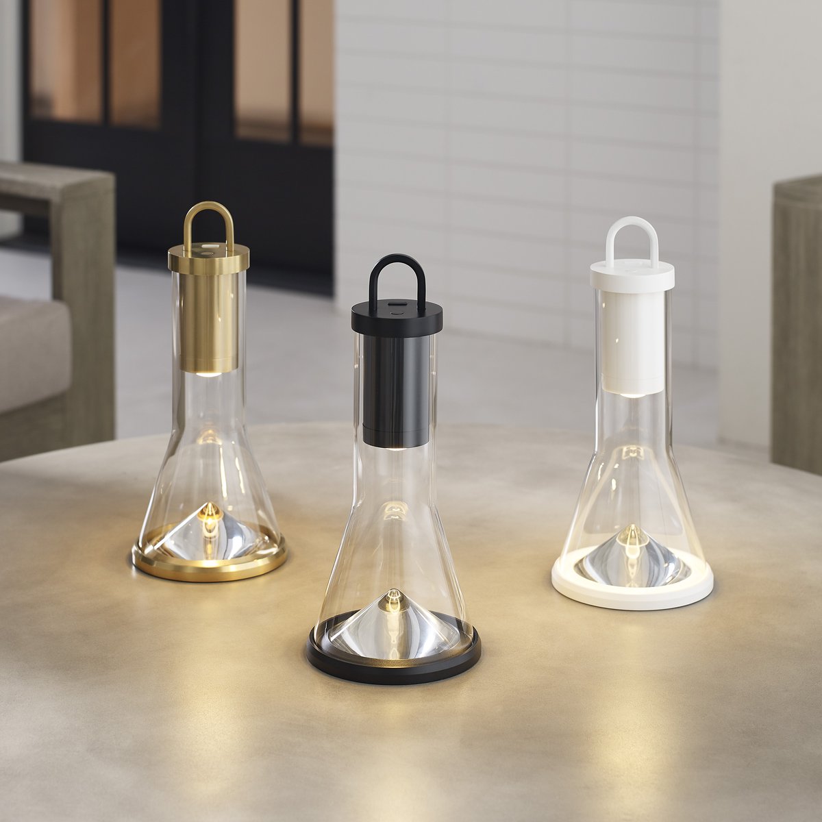 Visual Comfort Modern Kandella Accent Rechargeable Table Lamp | Lightopia