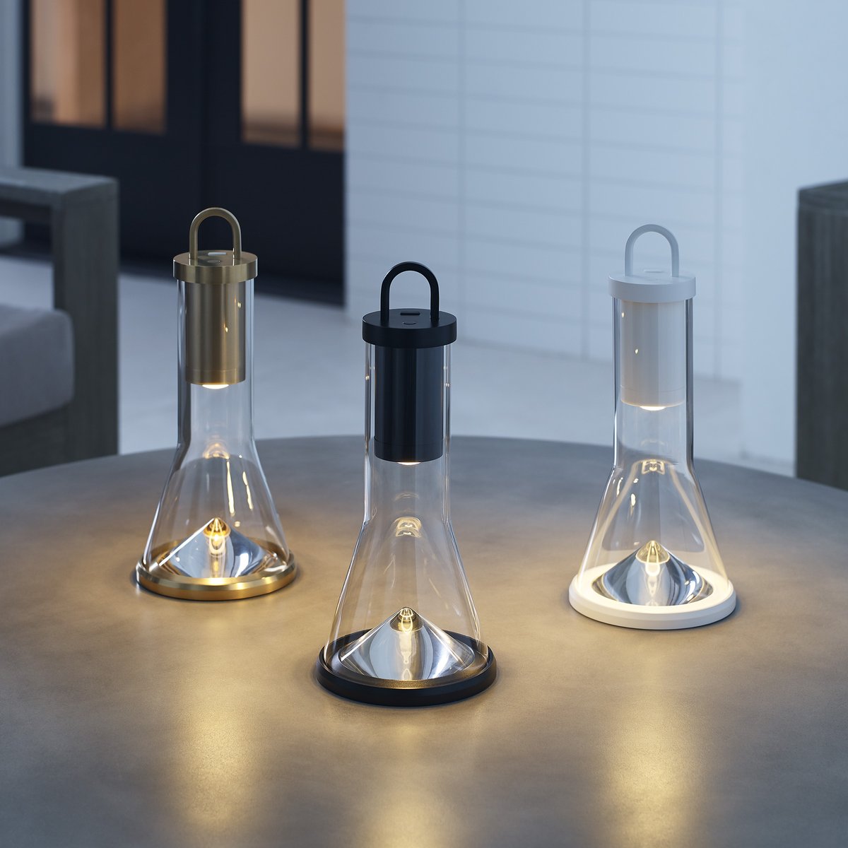 Visual Comfort Modern Kandella Accent Rechargeable Table Lamp | Lightopia