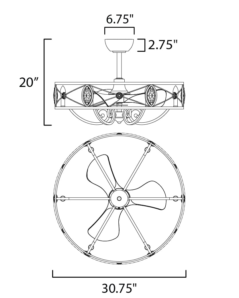 Maxim Lighting Solitaire Wifi-Enabled LED Fandelight | Lightopia