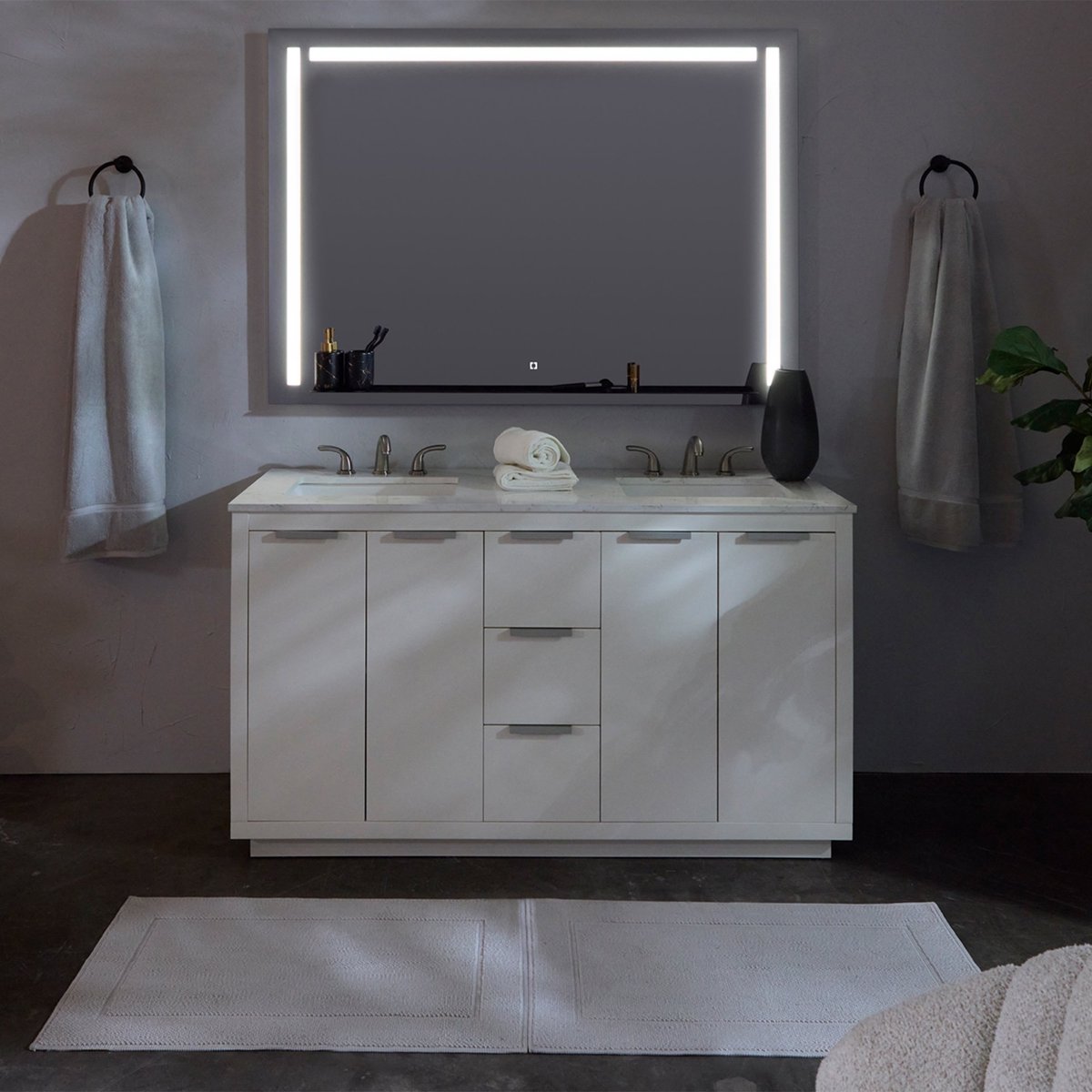 Oxygen Skylight Square LED Mirror | Lightopia