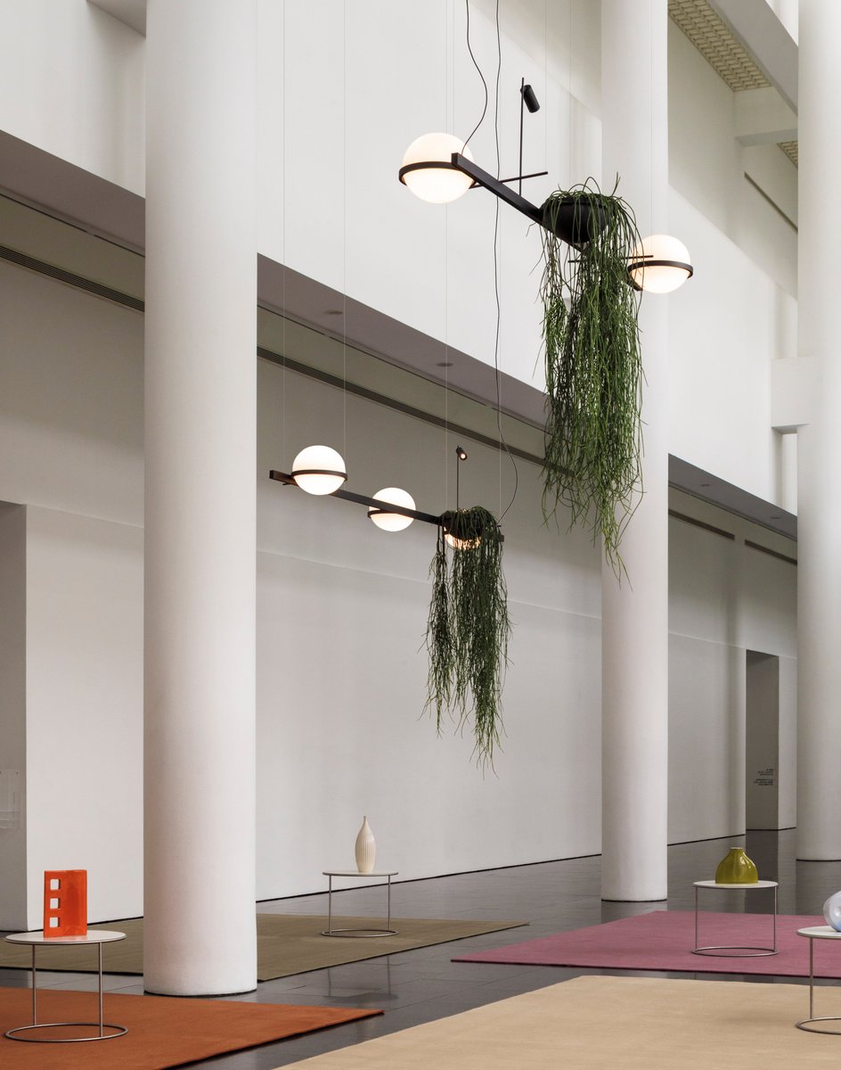 Vibia Palma Linear Pendant with Planter | Lightopia