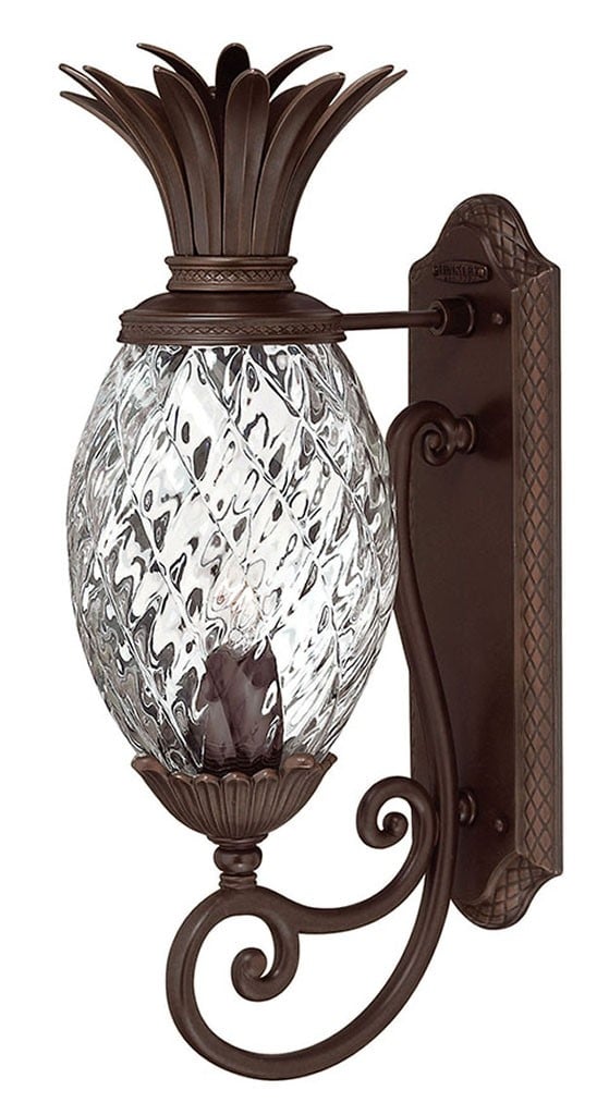 Hinkley Lighting Pineapple Small Outdoor Scroll Wall Light | Lightopia