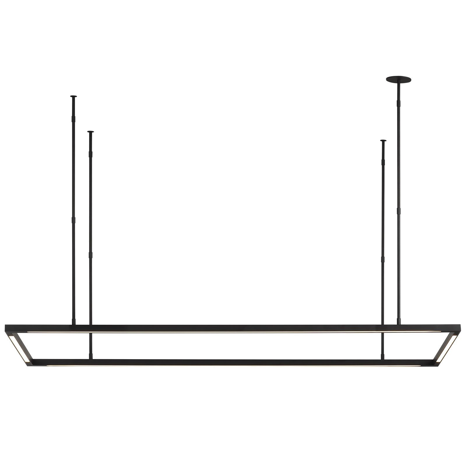 Visual Comfort Modern Stagger Halo Linear Suspension | Lightopia