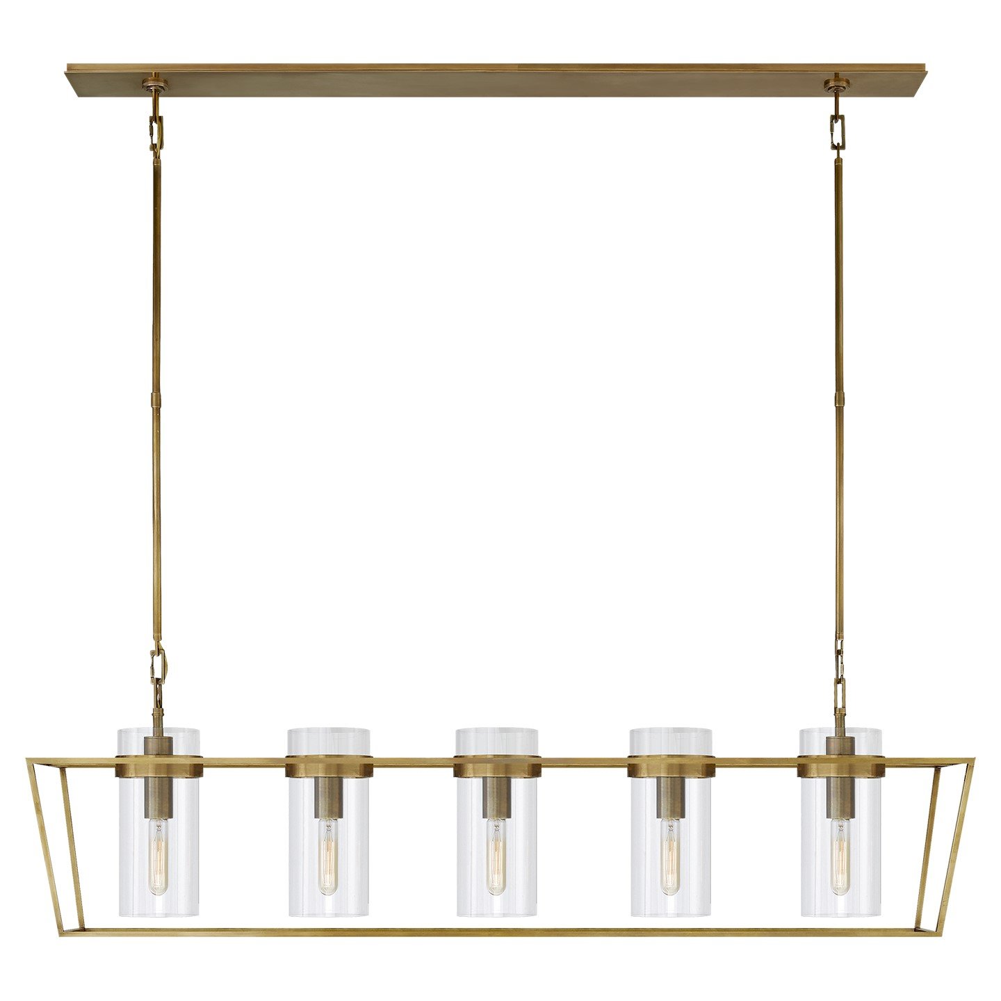 Visual Comfort Signature Presidio 5-Light Linear Suspension | Lightopia