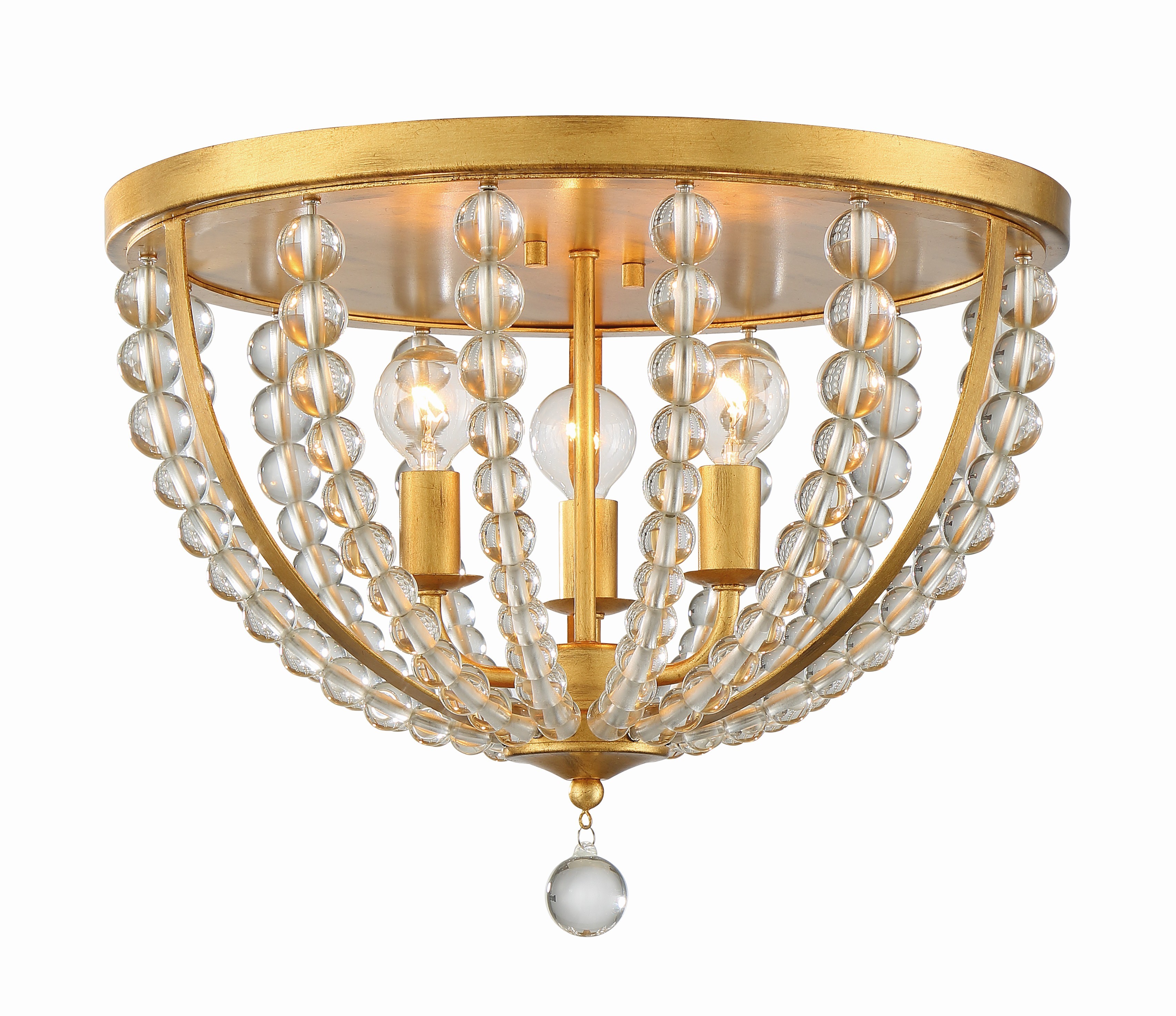 Crystorama Roxy 3-Light Ceiling Mount | Lightopia