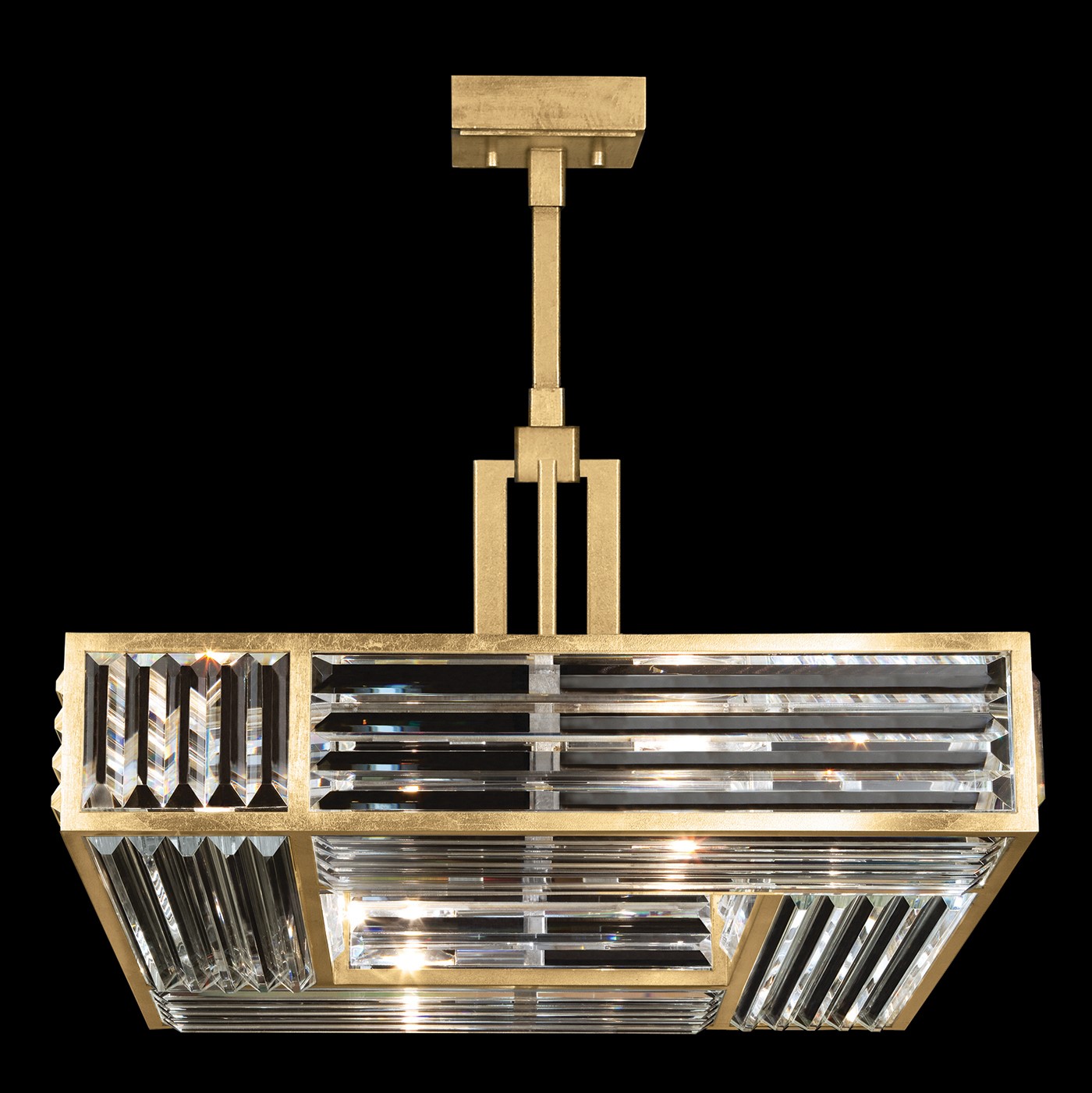 Fine Art Handcrafted Lighting Crystal Enchantment Square Pendant ...