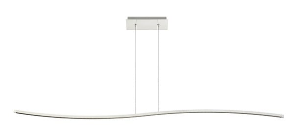 PureEdge Lighting Zipp Wave Linear Suspension with Center Feed Power ...