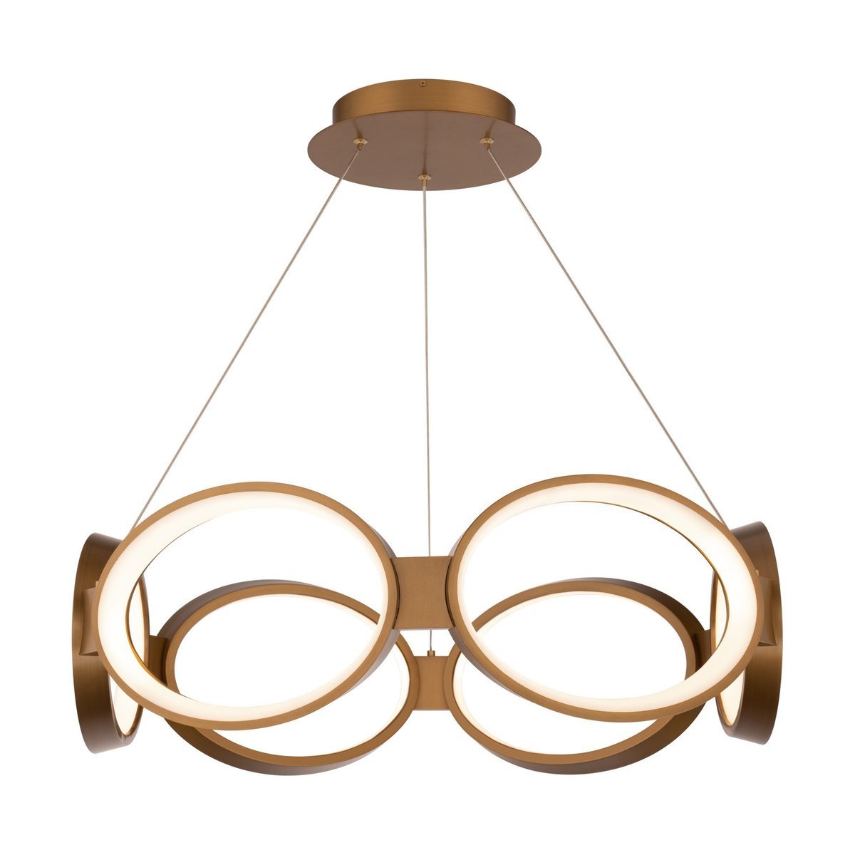 dweLED by WAC Lighting Solitaire Chandelier Aged Brass OPEN BOX | Lightopia