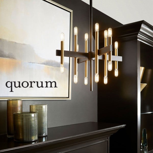 Quorum Cylinder Glass Pendant | Lightopia